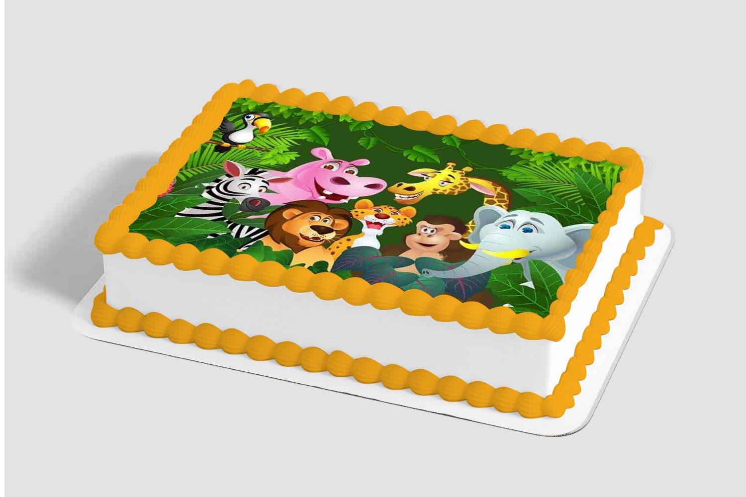 Jungle Animals Edible Image® by PhotoCake® – Kern Bakery INC