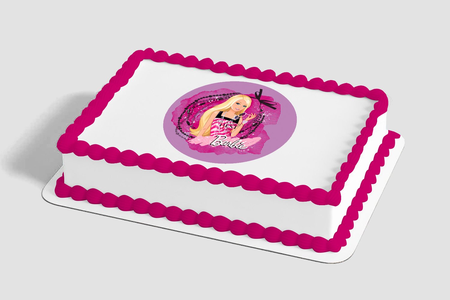 Barbie™ She Does It All Edible Image® by PhotoCake® – Kern Bakery INC