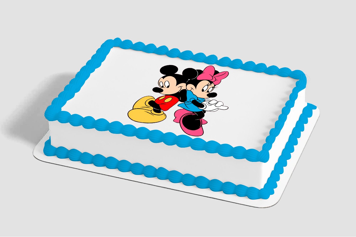 Mickey Mouse and Minnie Mouse Edible Image® by PhotoCake® – Kern Bakery INC