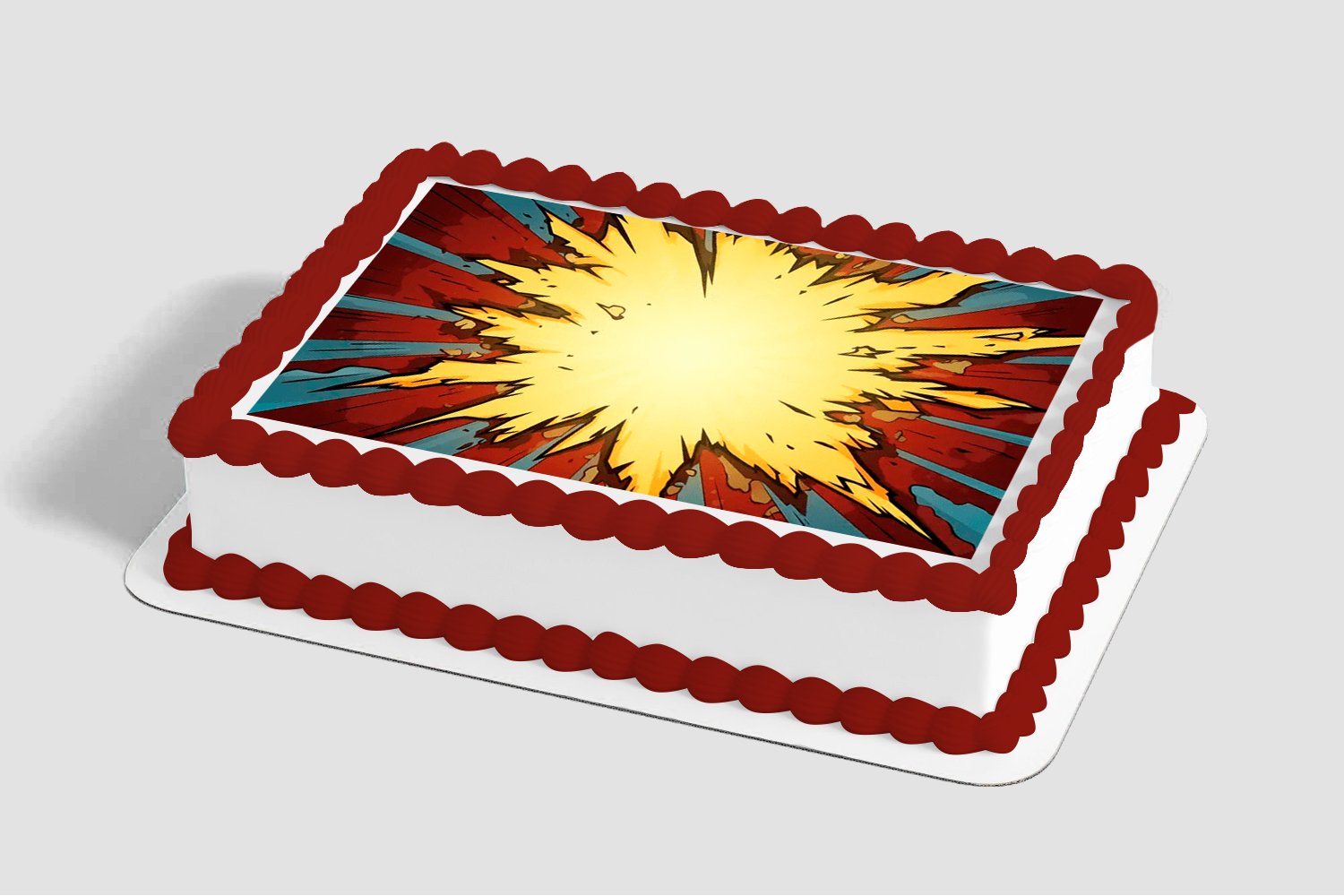 Comic Strip Burst Edible Image® by PhotoCake® – Kern Bakery INC